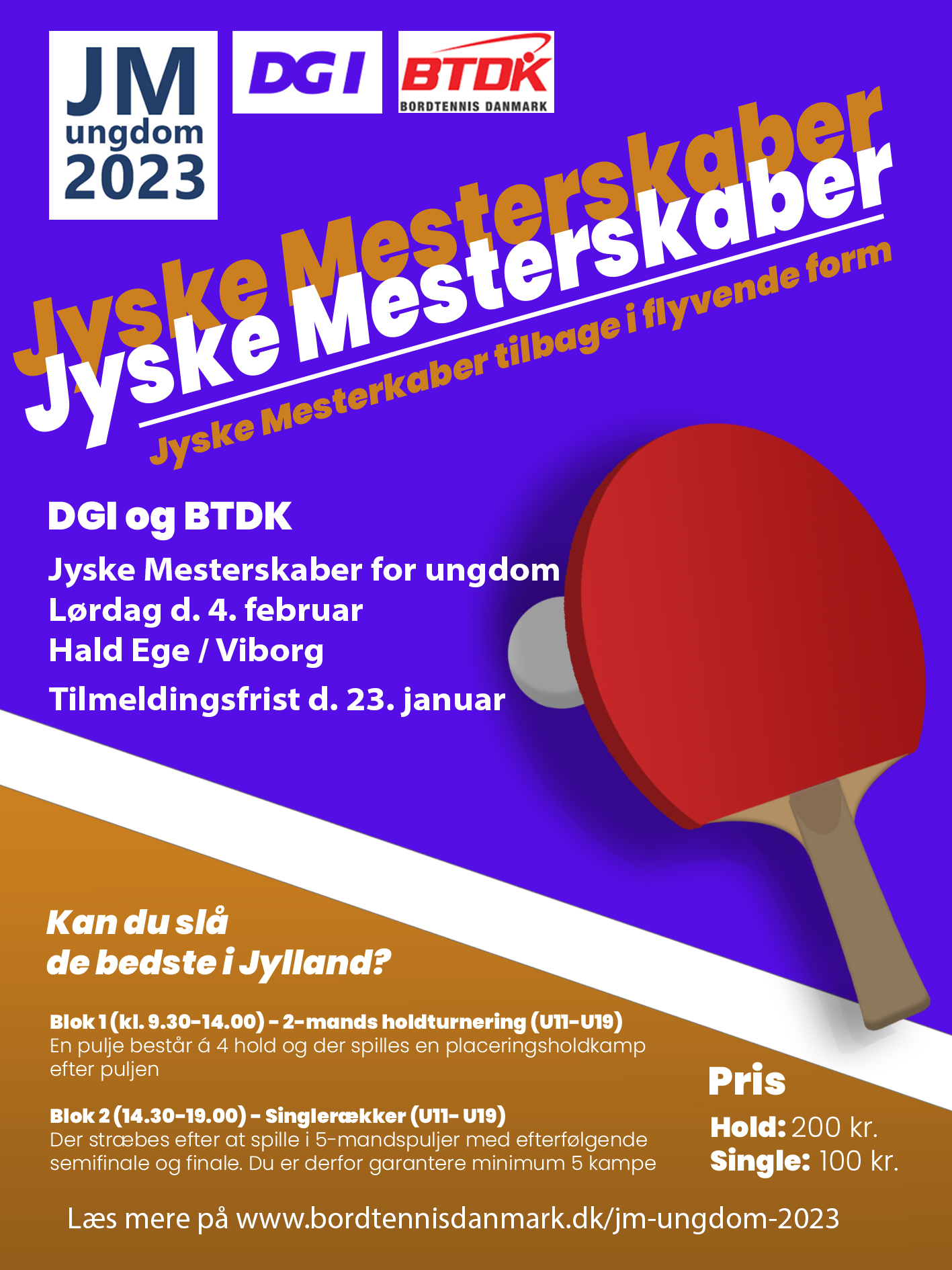Jyske Mesterskaber for ungdom - Bordtennis Danmark